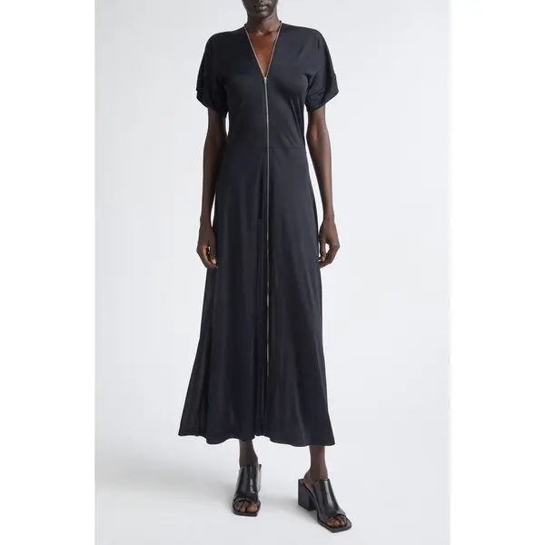 LEMAIRE Jersey Zip Maxi Dress - Urchin
