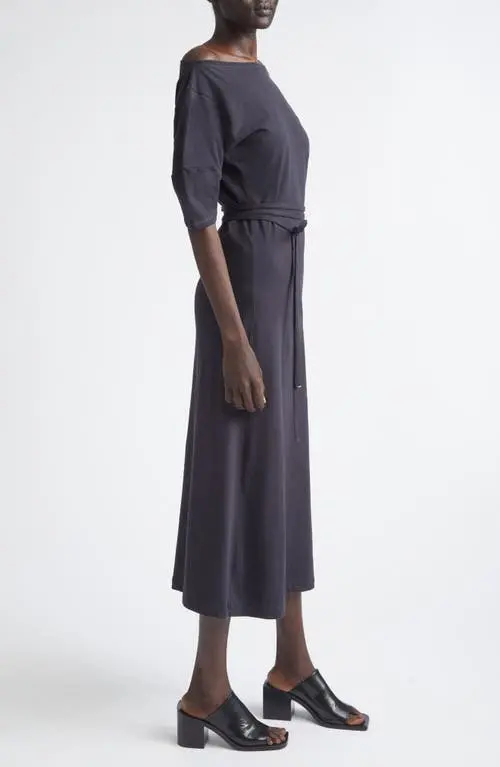 LEMAIRE Cotton & Linen Jersey Midi Dress - Urchin