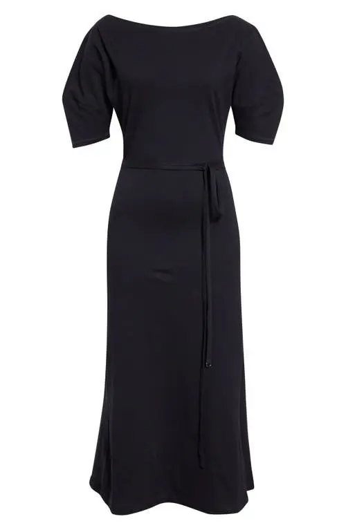 LEMAIRE Cotton & Linen Jersey Midi Dress - Urchin