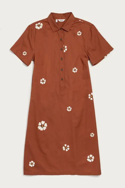 Bridge & Burn Delia Shirt Dress - Redstone Bloom