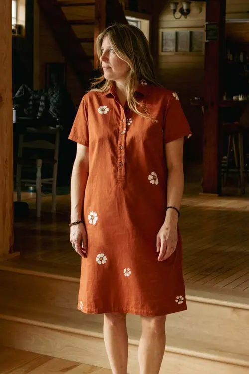 Bridge & Burn Delia Shirt Dress - Redstone Bloom