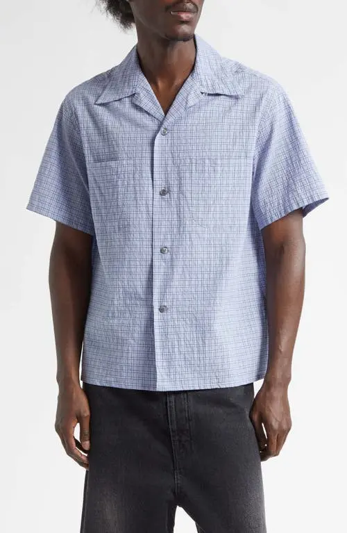 MAISON MARGIELA Check Linen & Cotton Camp Shirt