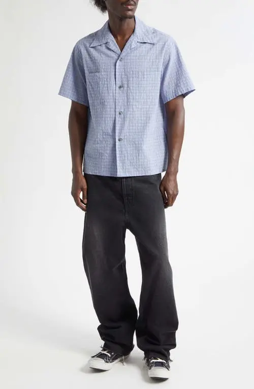 MAISON MARGIELA Check Linen & Cotton Camp Shirt