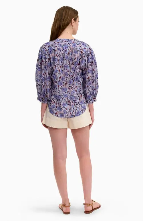 Rebecca Taylor Daphne Floral Print Blouse