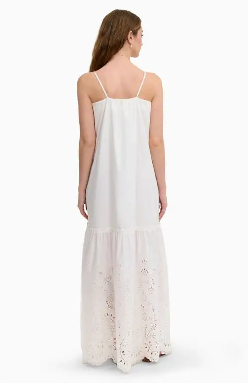 Rebecca Taylor Brielle Poplin Eyelet Maxi Dress