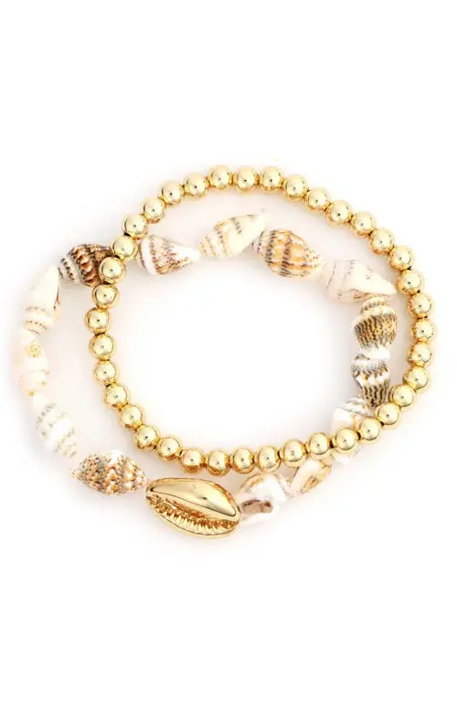 PANACEA Set Of 2 Stretch Bracelets - Ivory