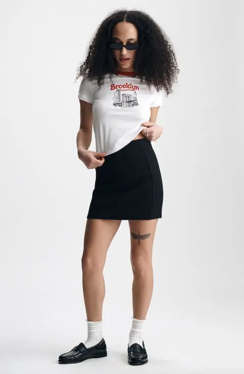 Brooklyn Industries Ribbed Mini Skirt