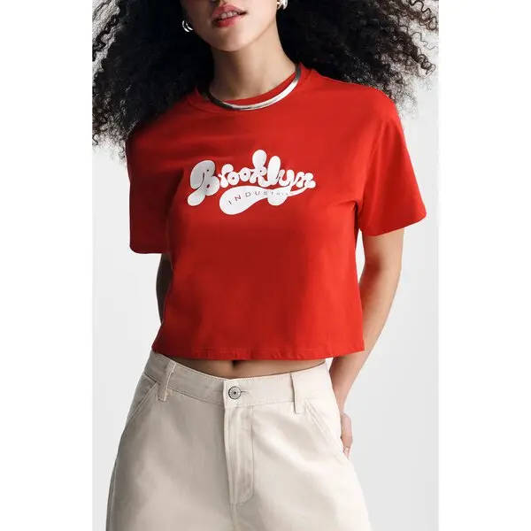 Brooklyn Industries Logo Graphic Cotton T-shirt