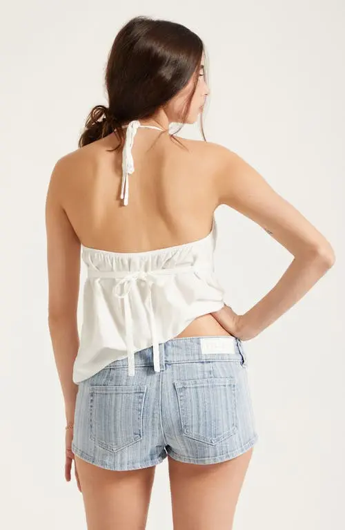 PACSUN Tatum Stripe Low Rise Denim Micro Shorts