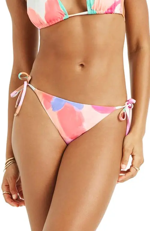 Vitamin A® Elle Side Tie Bikini Bottoms - In Bloom Coloblock