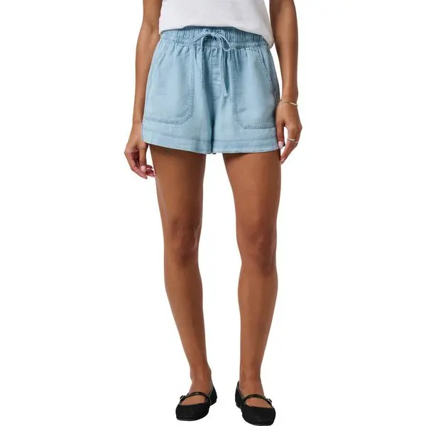 Travis Mathew Chambray Drawstring Shorts - Vintage Light Wash