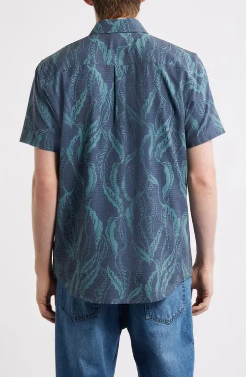 Rip Curl Sessions Aerotech Short Sleeve Performance Button-up Shirt - Dark Navy