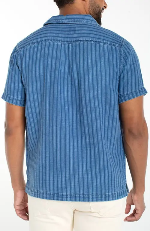 LIVERPOOL Stripe Denim Camp Shirt - Medindigost