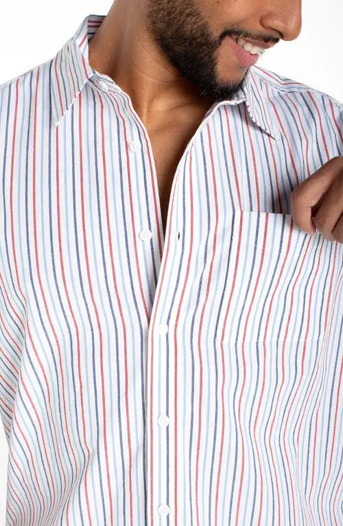 LIVERPOOL Short Sleeve Stretch Cotton Button-up Shirt