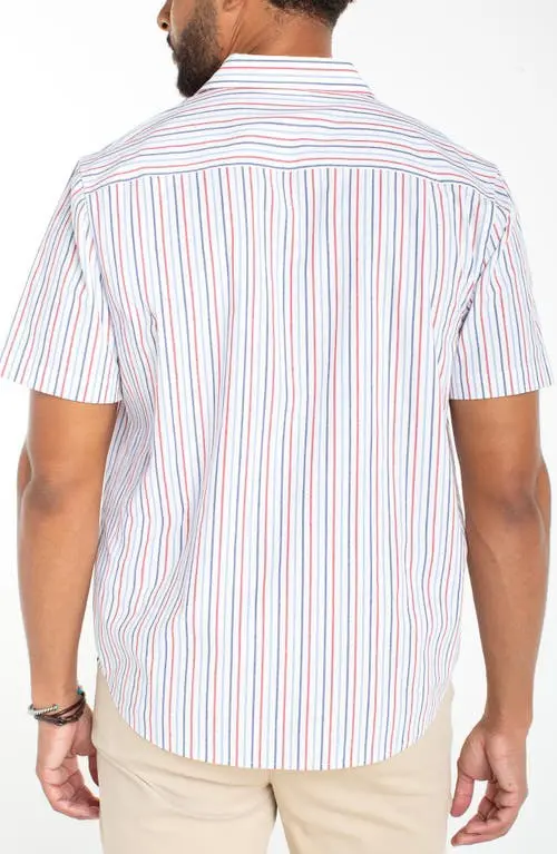 LIVERPOOL Short Sleeve Stretch Cotton Button-up Shirt