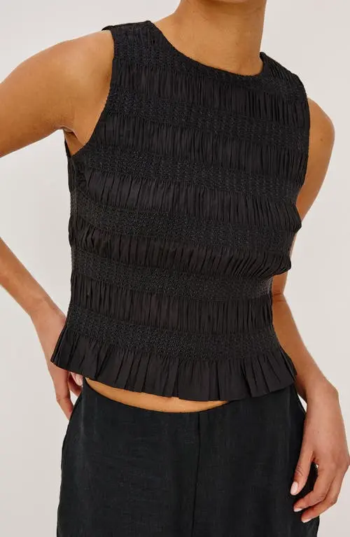Rails Kane Ruched & Embroidered Shell