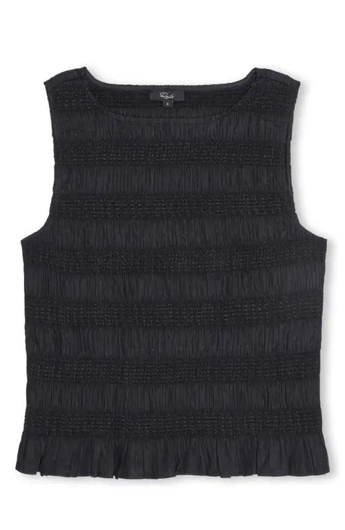Rails Kane Ruched & Embroidered Shell