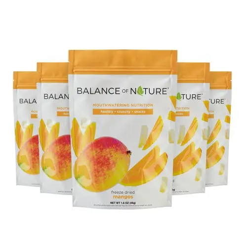 BALANCE OF NATURE Freeze Dried Mango Slices Real Fruit Snack Five Pack - None