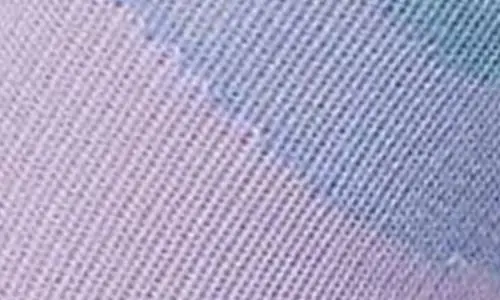 Oroblu Waves Jacquard Crew Socks - Sky
