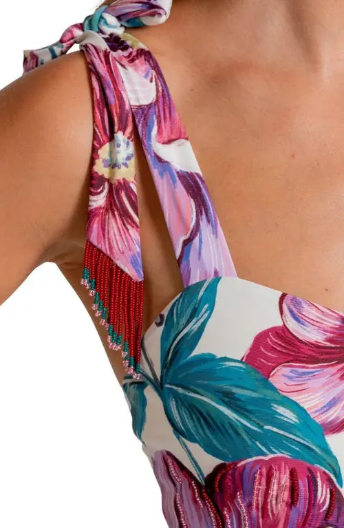 Cosita Linda Floral Bandeau One-piece Swimsuit