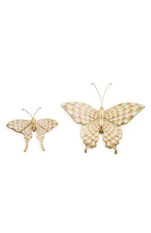 MACKENZIE-CHILDS Set Of 2 Butterfly Wall Decor - Mocha