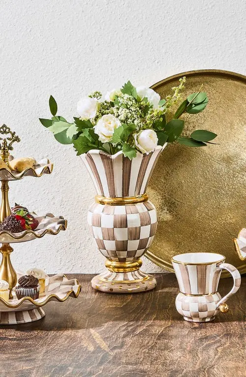 MACKENZIE-CHILDS Check Ceramic Great Vase