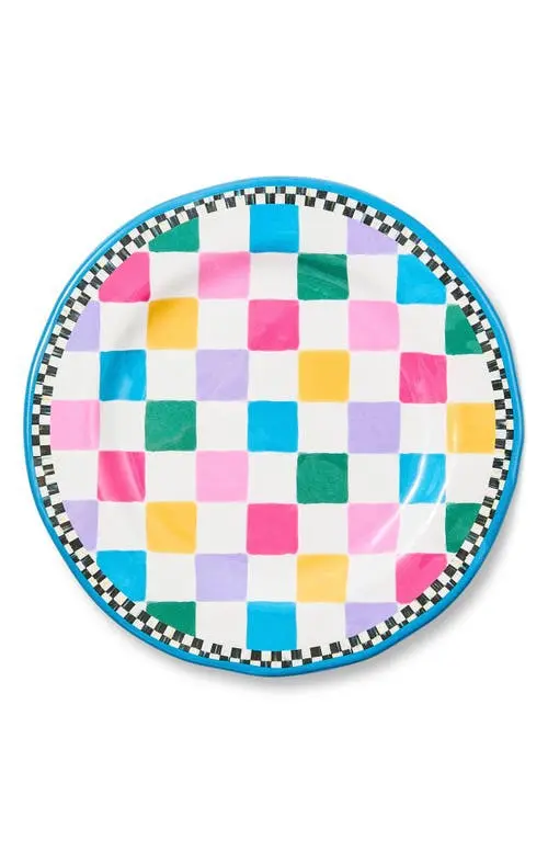 MACKENZIE-CHILDS Set Of 4 Jamboree Melamine Salad Plates - Blue Multi