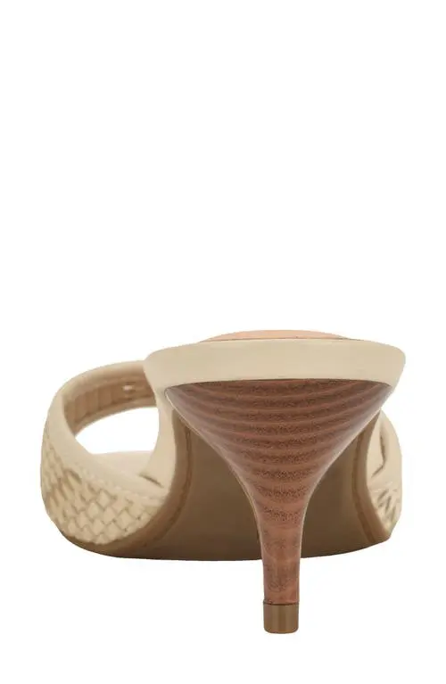 Tommy Hilfiger Kitten Heel Slide Sandal - Ivory