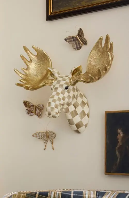 MACKENZIE-CHILDS Check Moose Wall Decor