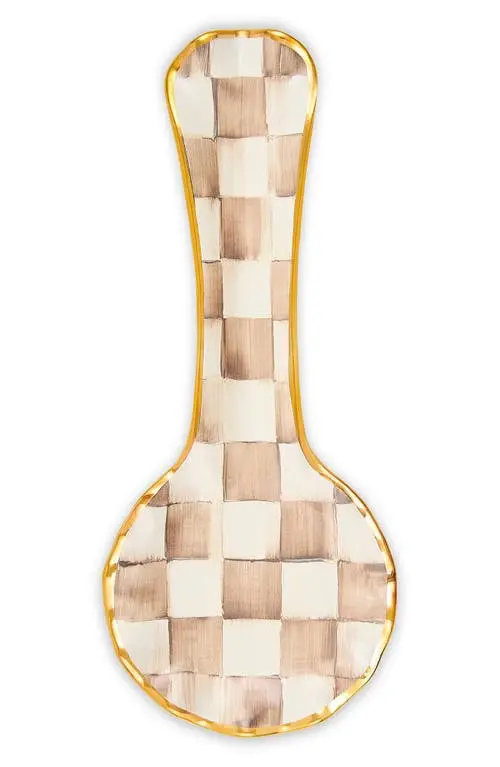 MACKENZIE-CHILDS Check Ceramic Spoon Rest
