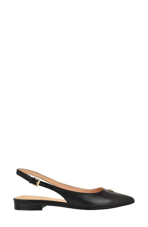 Tommy Hilfiger Velina Slingback Pointed Toe Flat - Black