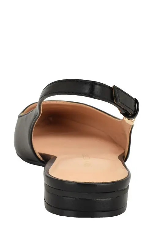 Tommy Hilfiger Velina Slingback Pointed Toe Flat - Black