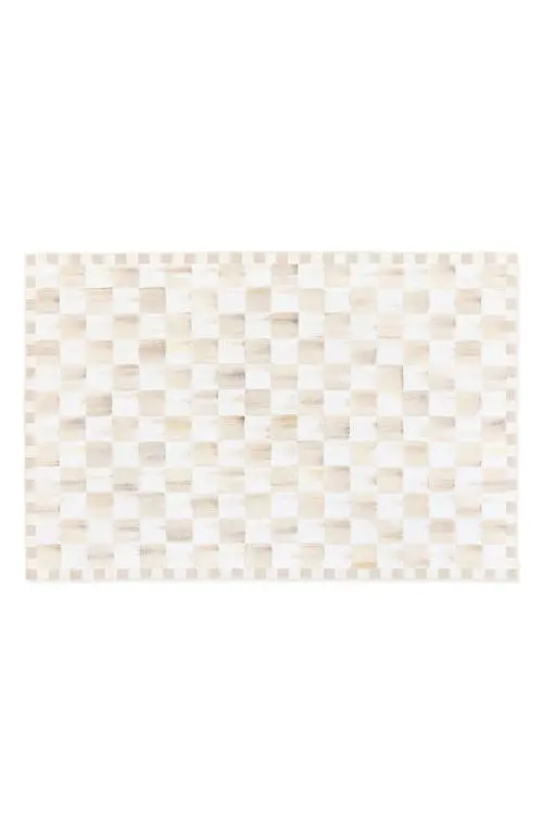 MACKENZIE-CHILDS Checkerboard Machine Washable Rug - Mocha