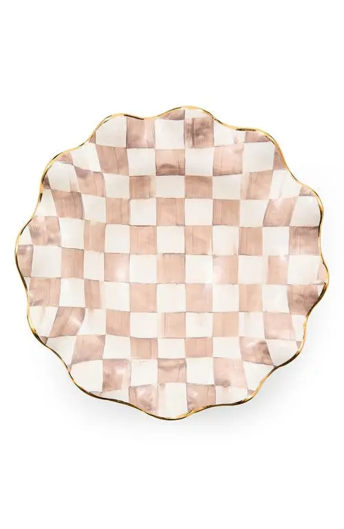 MACKENZIE-CHILDS Check Ceramic Fluted Serving Bowl