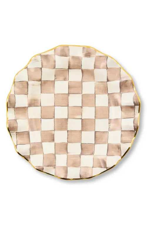 MACKENZIE-CHILDS Check Ceramic Fluted Dinner Plate