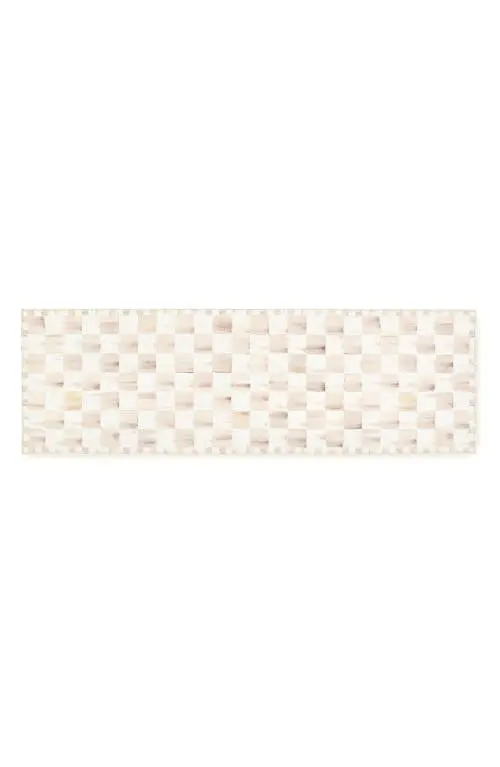 MACKENZIE-CHILDS Checkerboard Machine Washable Runner Rug - Mocha