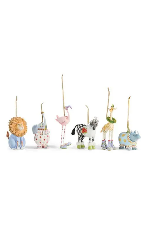 MACKENZIE-CHILDS Set Of 6 Patience Brewster Jambo Mini Ornaments