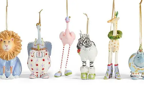 MACKENZIE-CHILDS Set Of 6 Patience Brewster Jambo Mini Ornaments