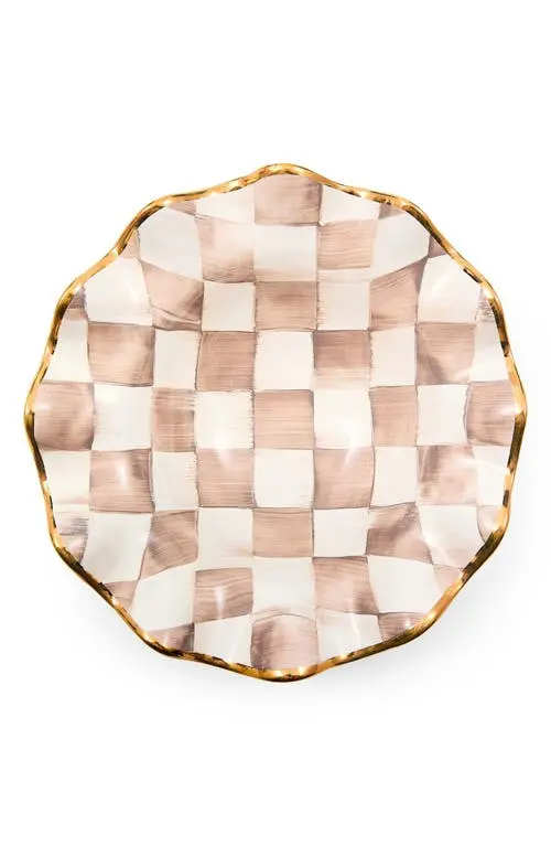MACKENZIE-CHILDS Check Ceramic Fluted Breakfast Bowl