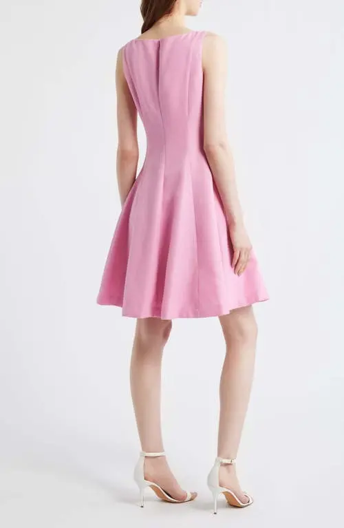 TAHARI ASL Bouclé Fit & Flare Dress