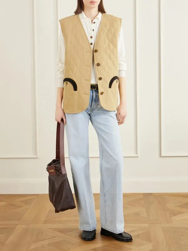 BLAZÉ MILANO Ghost Suffolk Quilted Cotton Vest - Neutrals