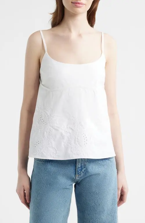 Rag & Bone Maggie Embroidered Cotton Camisole - White