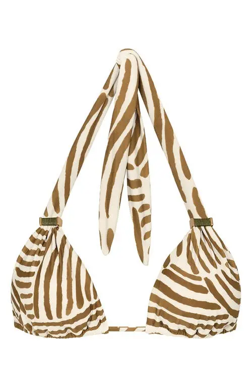 VIX PAULA HERMANNY Bia Tube Printed Halter Bikini Top