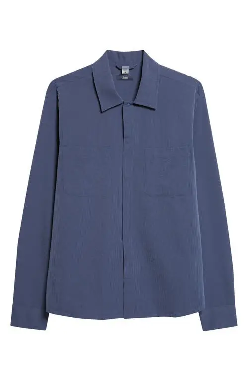 Herno Seersucker Shirt Jacket - French Blue