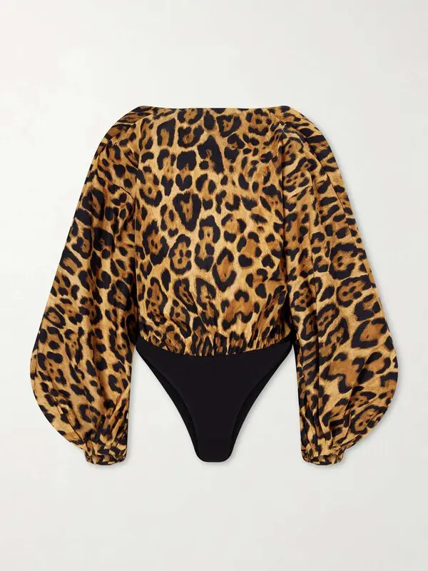 Alaïa Leopard-print Shell Bodysuit - Leopard Print
