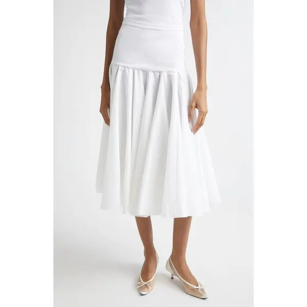 Jacquemus Le Jupon Asymmetric Midi Skirt - White