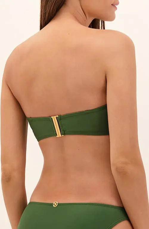 VIX PAULA HERMANNY Leone Bandeau Bikini Top - Green