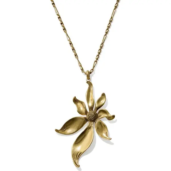 Kendra Scott Anya Flower Pendant Necklace - Vintage Gold