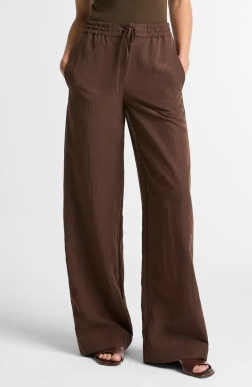 Vince Linen Blend Drawstring Pants - Clove
