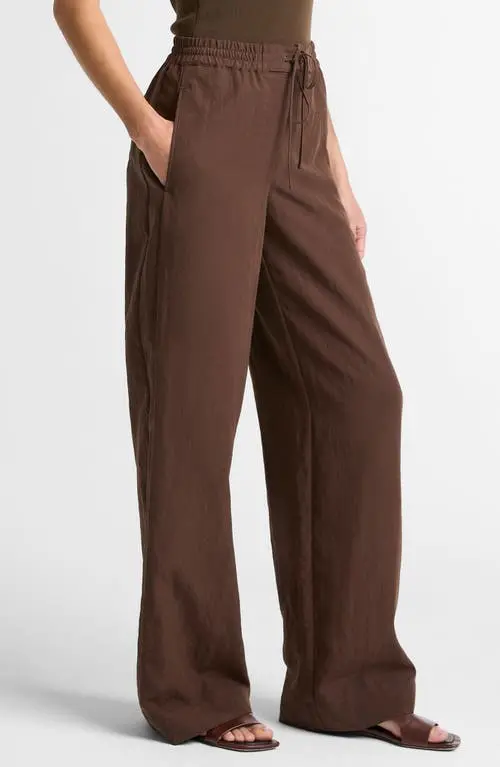 Vince Linen Blend Drawstring Pants - Clove